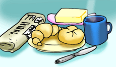 Breakfast Food Animated Clipart GIF Free