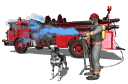 Fire Engines And Trucks Vehicles Animated Clipart GIF Free