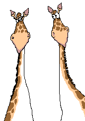 Giraffes Animals Animated Clipart GIF Free