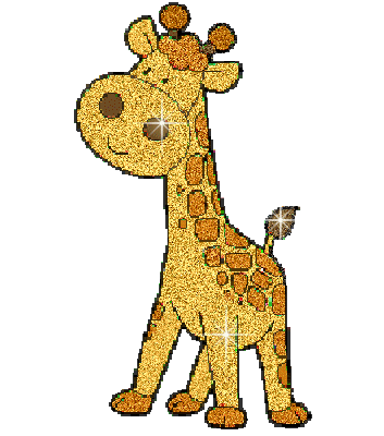 Giraffes Animals Animated Clipart GIF Free