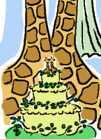 Giraffes Animals Animated Clipart GIF Free