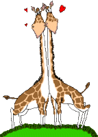 Giraffes Animals Animated Clipart GIF Free