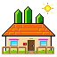 Houses Building Animated Clipart GIF Free