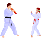 Karate Sports Animated Clipart GIF Free