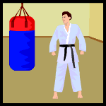 Karate Sports Animated Clipart GIF Free