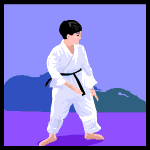 Karate Sports Animated Clipart GIF Free