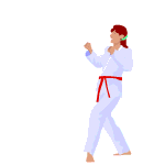 Karate Sports Animated Clipart GIF Free