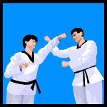 Karate Sports Animated Clipart GIF Free