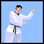 Karate Sports Animated Clipart GIF Free