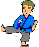 Karate Sports Animated Clipart GIF Free