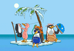 Penguins Animals Animated Clipart GIF Free