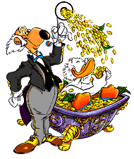 Scrooge McDuck Cartoon Animated Clipart GIF Free