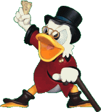 Scrooge McDuck Cartoon Animated Clipart GIF Free