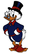 Scrooge McDuck Cartoon Animated Clipart GIF Free