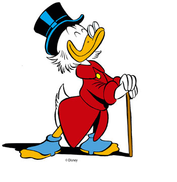 Scrooge McDuck Cartoon Animated Clipart GIF Free