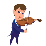 Violins Music Animated Clipart GIF Free