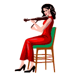 Violins Music Animated Clipart GIF Free