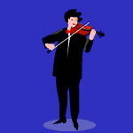 Violins Music Animated Clipart GIF Free